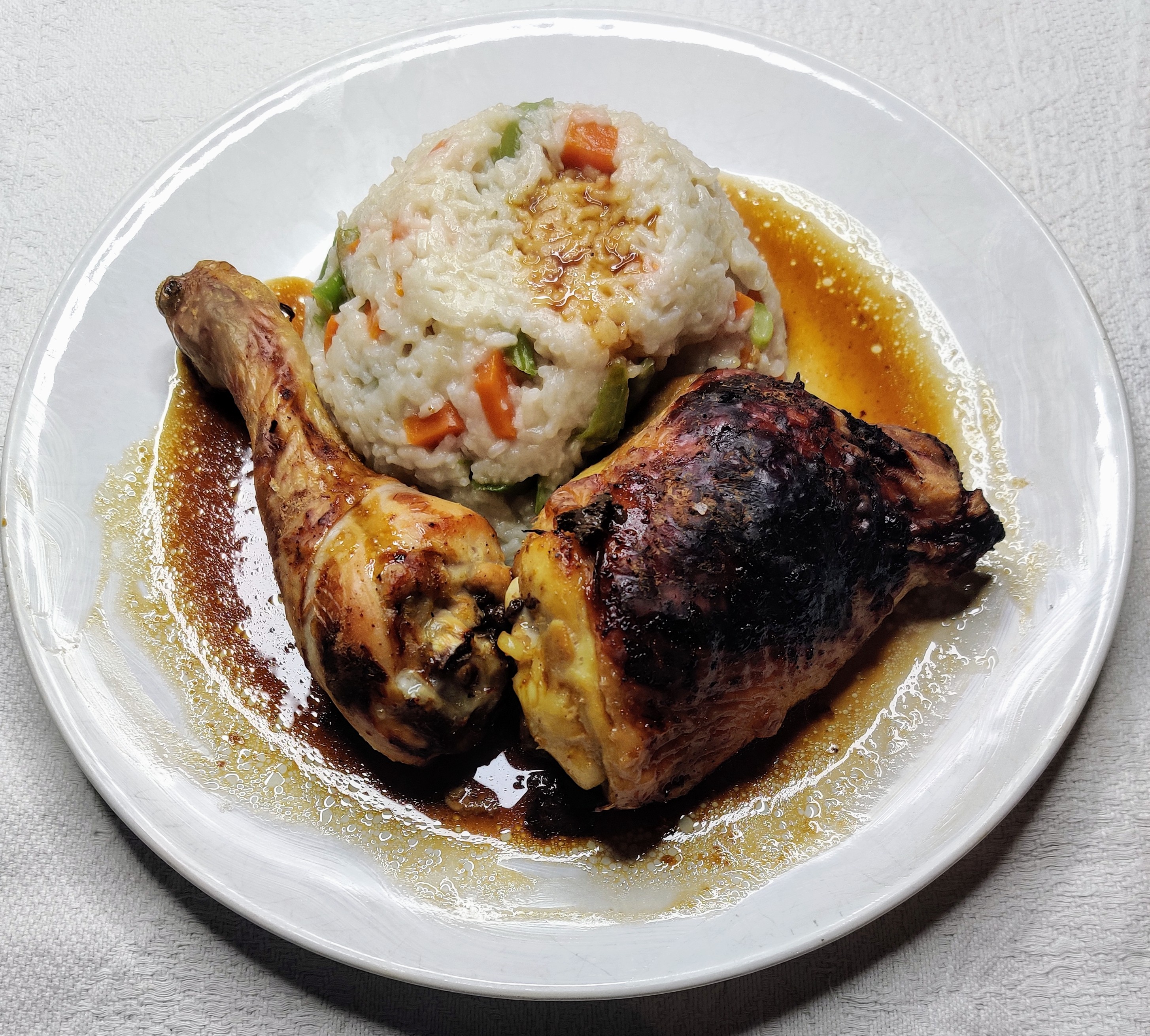 Orange, Honey and Soy Roast Chicken with Veggie Rice – Googies Kitchen Life