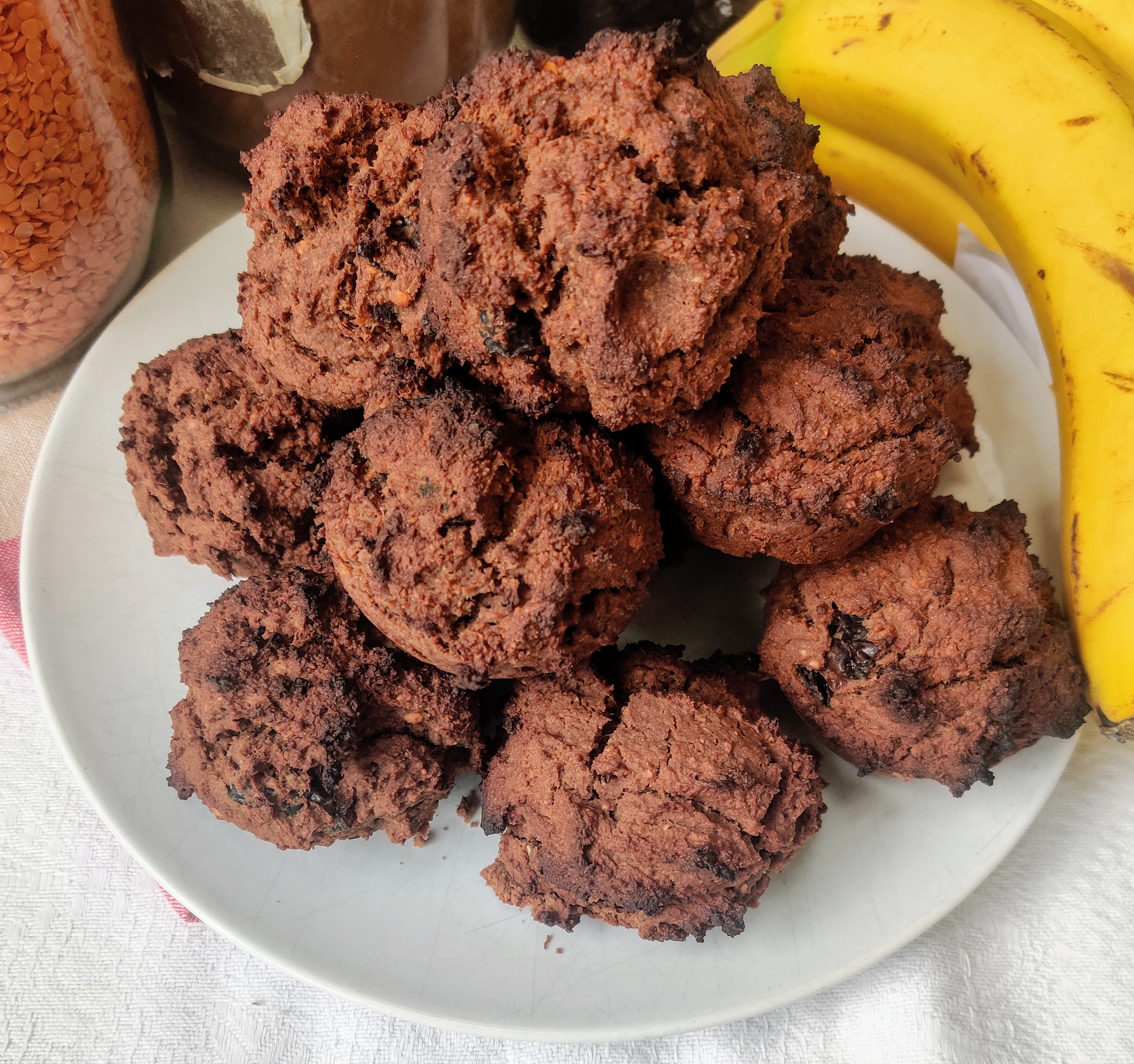 Chocolate and Prune Lentil Muffins (Easter Edition) – Googies Kitchen Life
