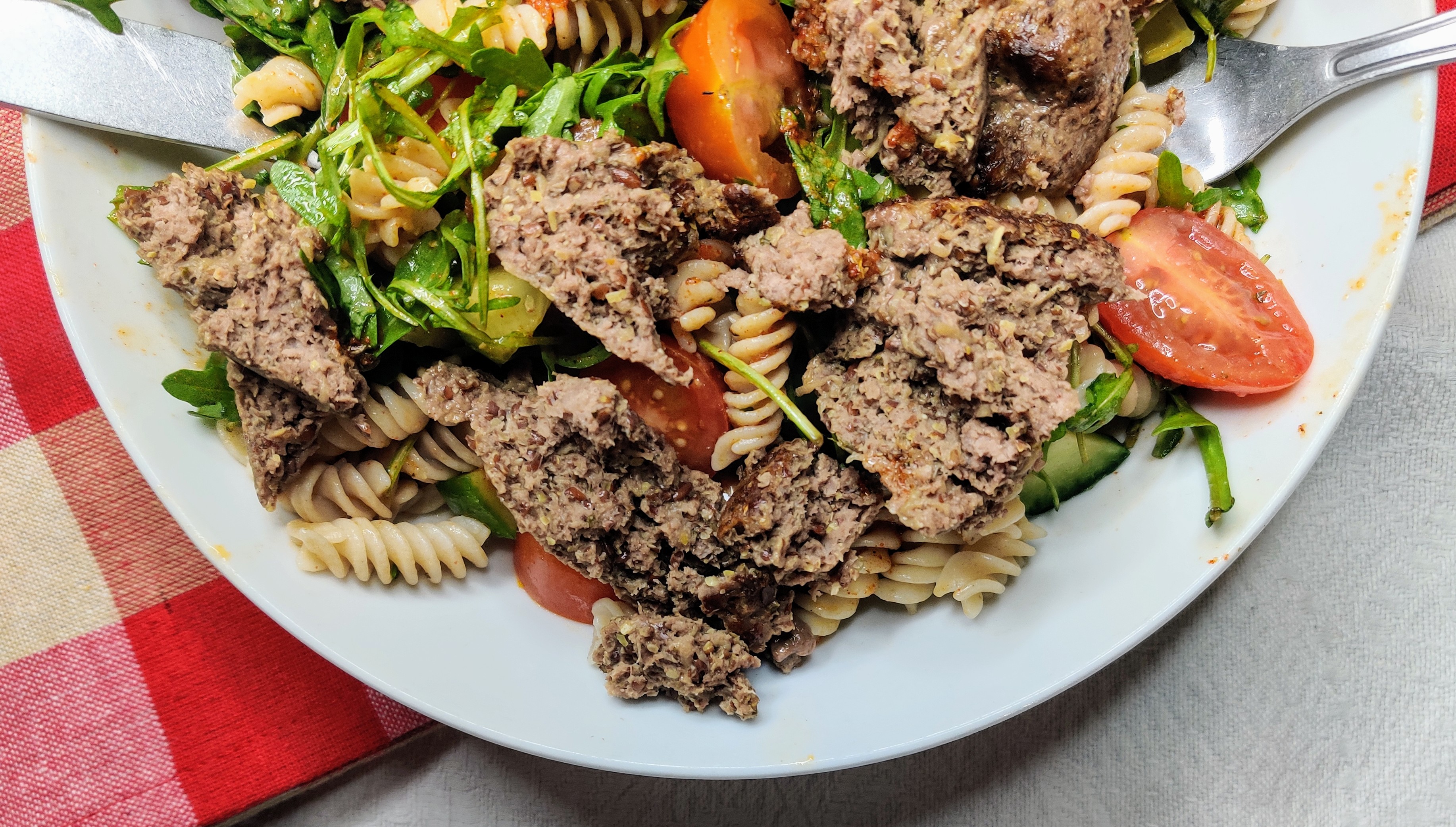 Leftover Burger Pasta Salad – Googies Kitchen Life