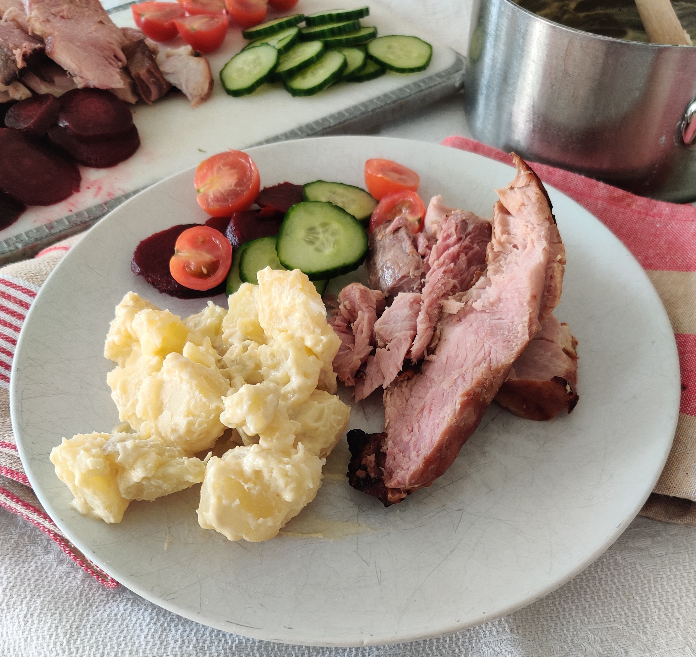 Gammon Ham and Garlic Potato Salad – Googies Kitchen Life