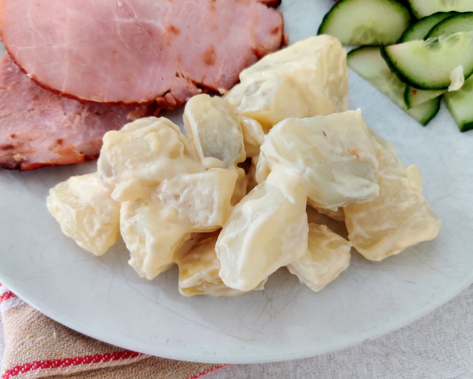 Gammon Ham and Garlic Potato Salad – Video Version – Googies Kitchen Life